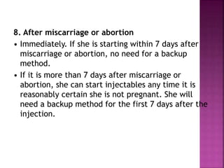 FAMILY PLANNING - injectables.ppt | Pregnancy | Reproductive Health