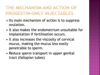 FAMILY PLANNING - injectables.ppt | Pregnancy | Reproductive Health