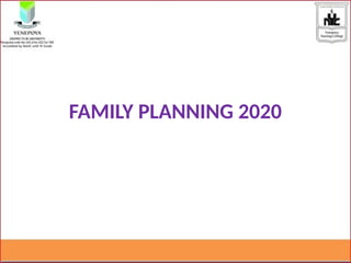 FAMILY PLANNING 2020-ANAND MLHP.pptx Community Health Nursing | PPTX