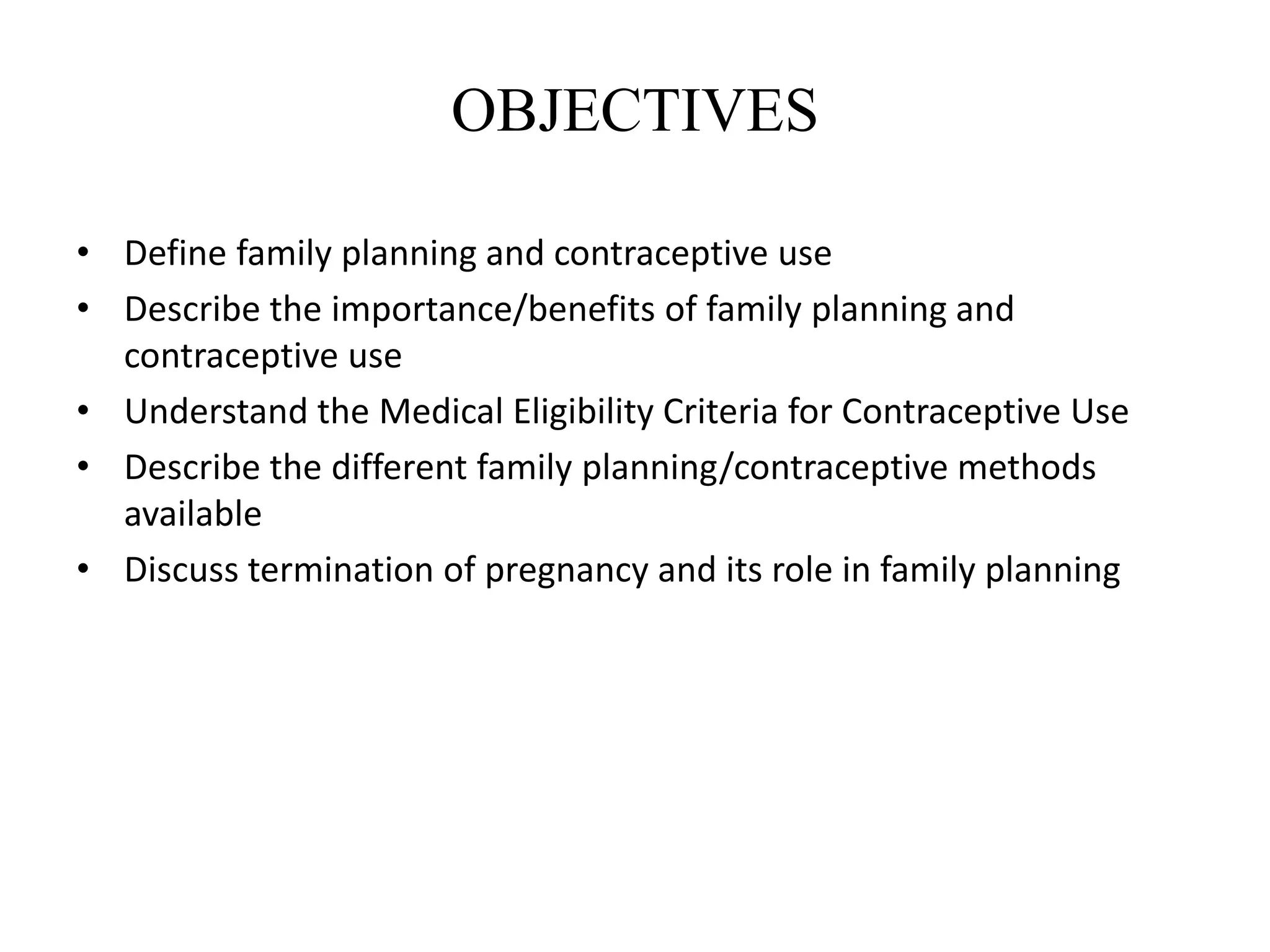 Family planning and contraceptive | PPTX