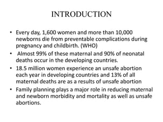 Family planning and contraceptive | PPTX