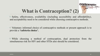 Family planning and contraceptive choices | PPTX