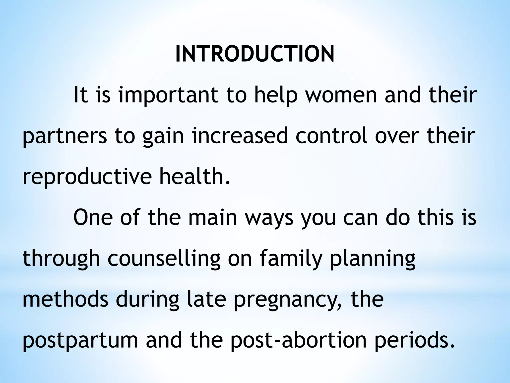 Family planning counselling | PPTX