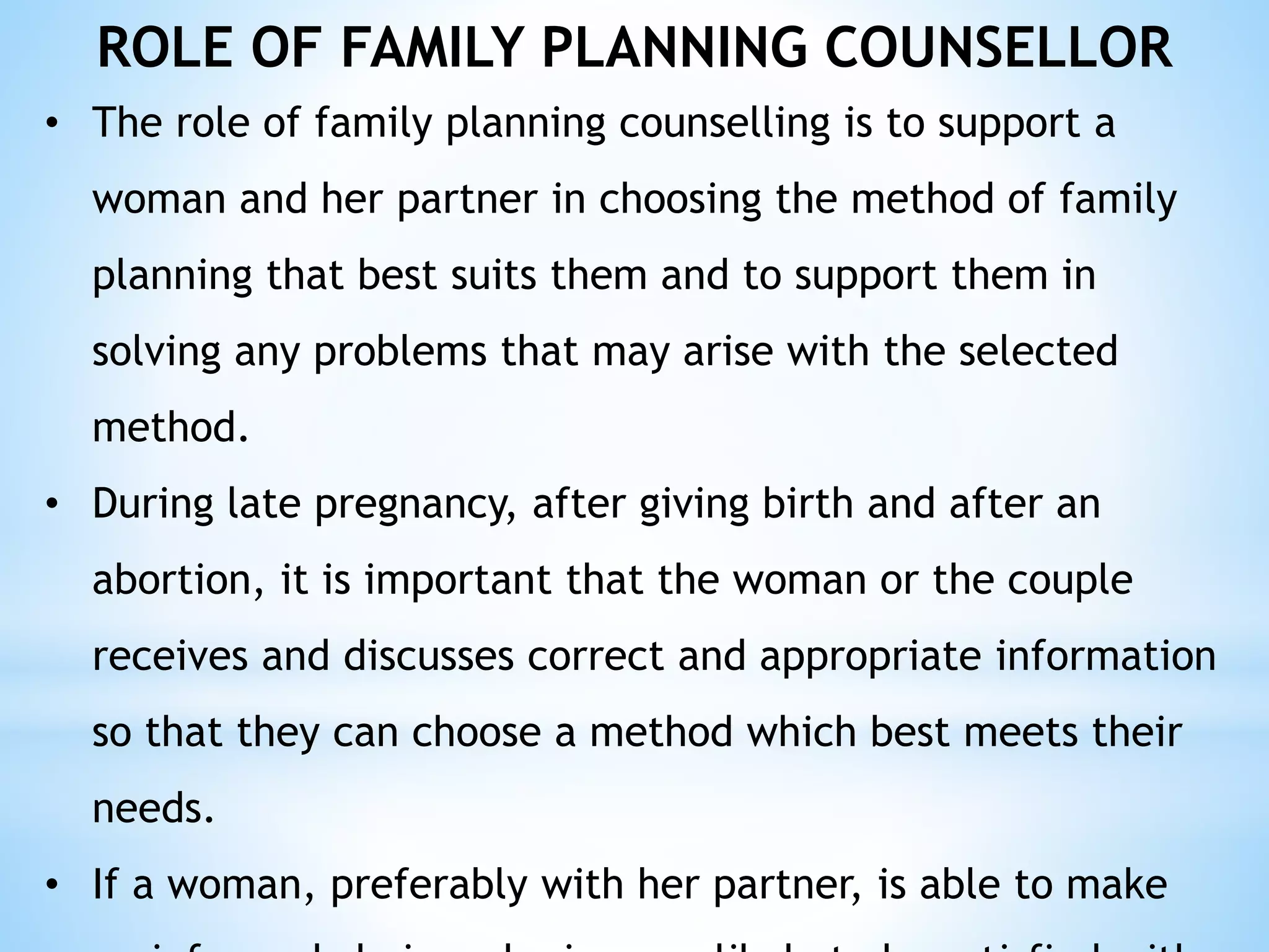 Family planning counselling | PPTX
