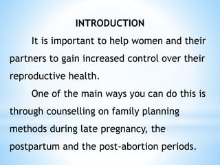 Family planning counselling | PPTX