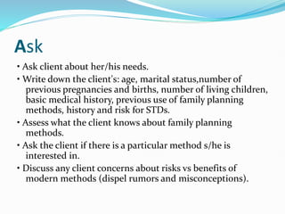 OBGYN FAMILY PLANNING COUNSELLING POINTS.pptx