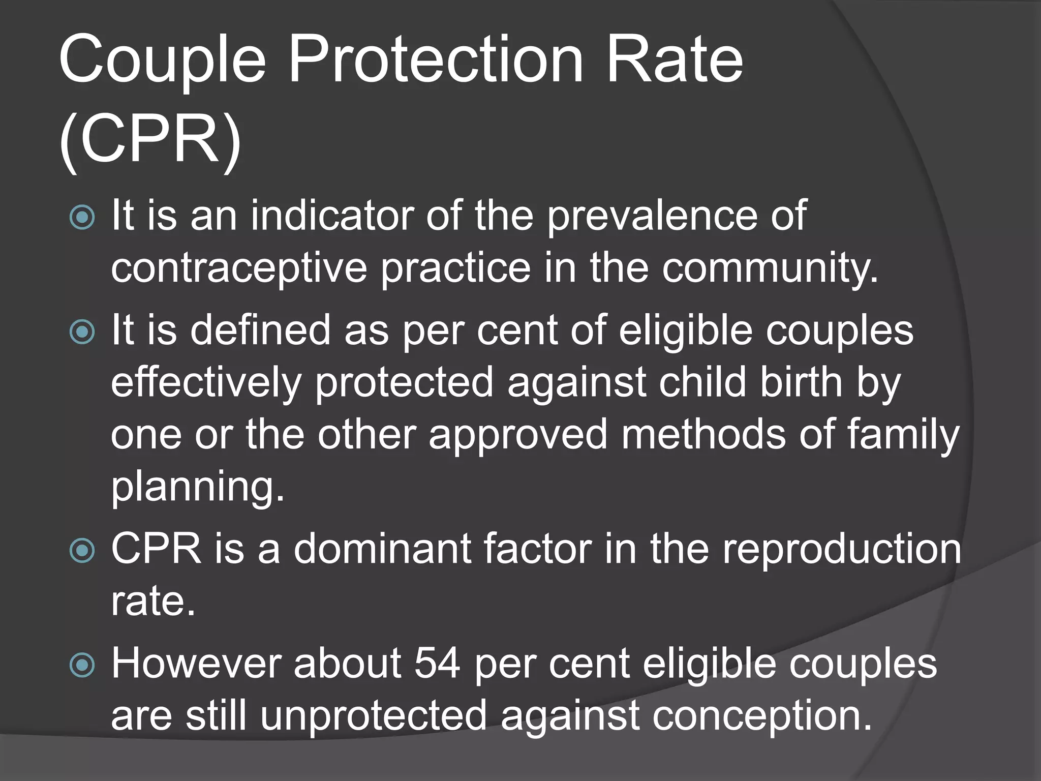 Family planning (cpr, population policy & | PPTX