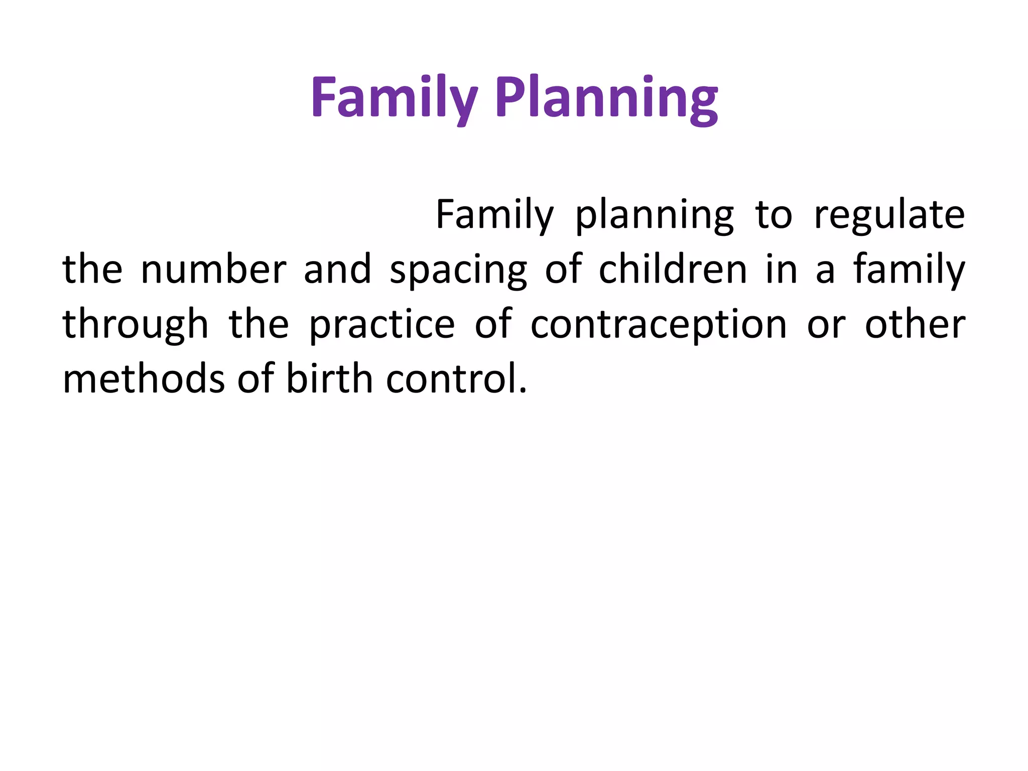 Family planning method | PPTX