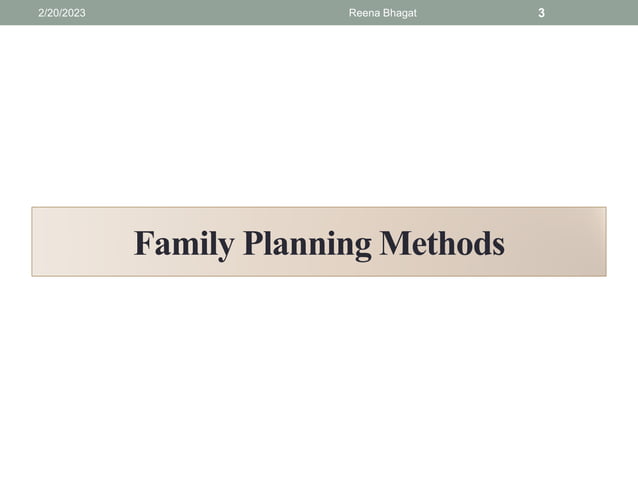 Family Planning Methods.pdf | Pregnancy | Reproductive Health