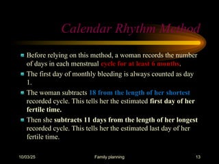 Family planning Methods.ppt well explained ppt | PPT