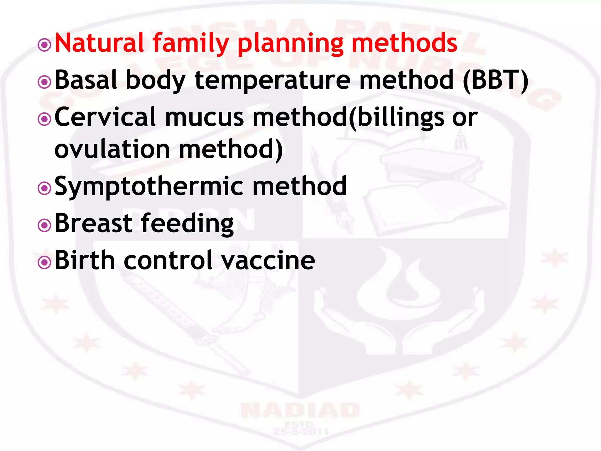 Family planning methods | PPSX