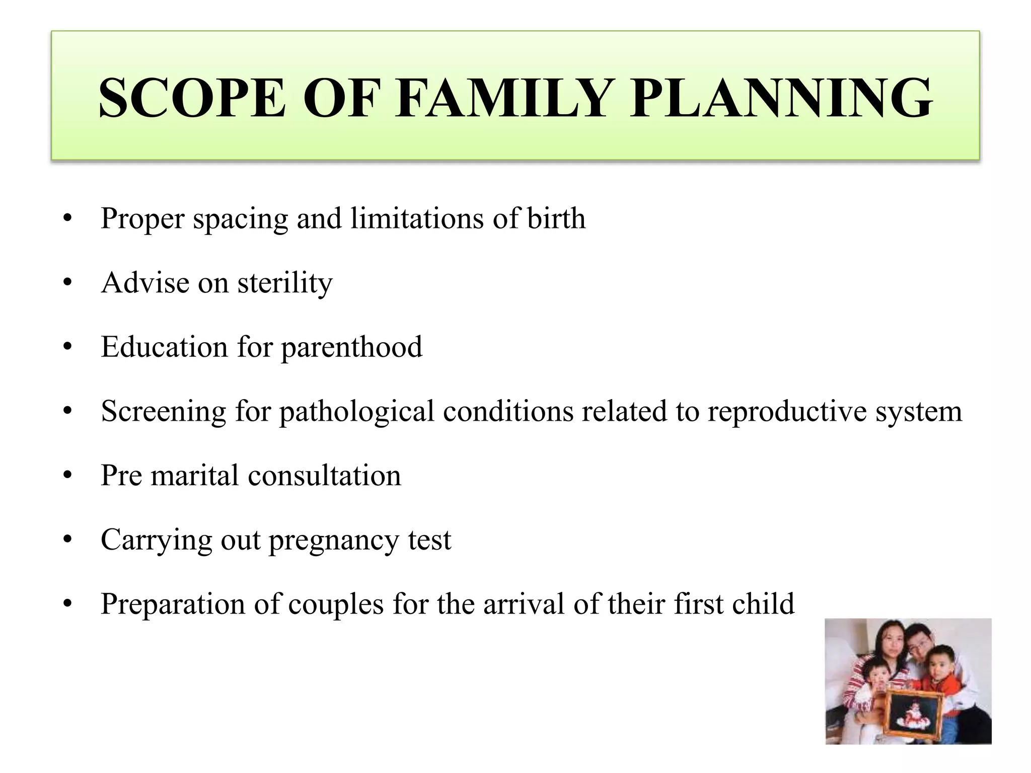 Family planning methods new | PPTX