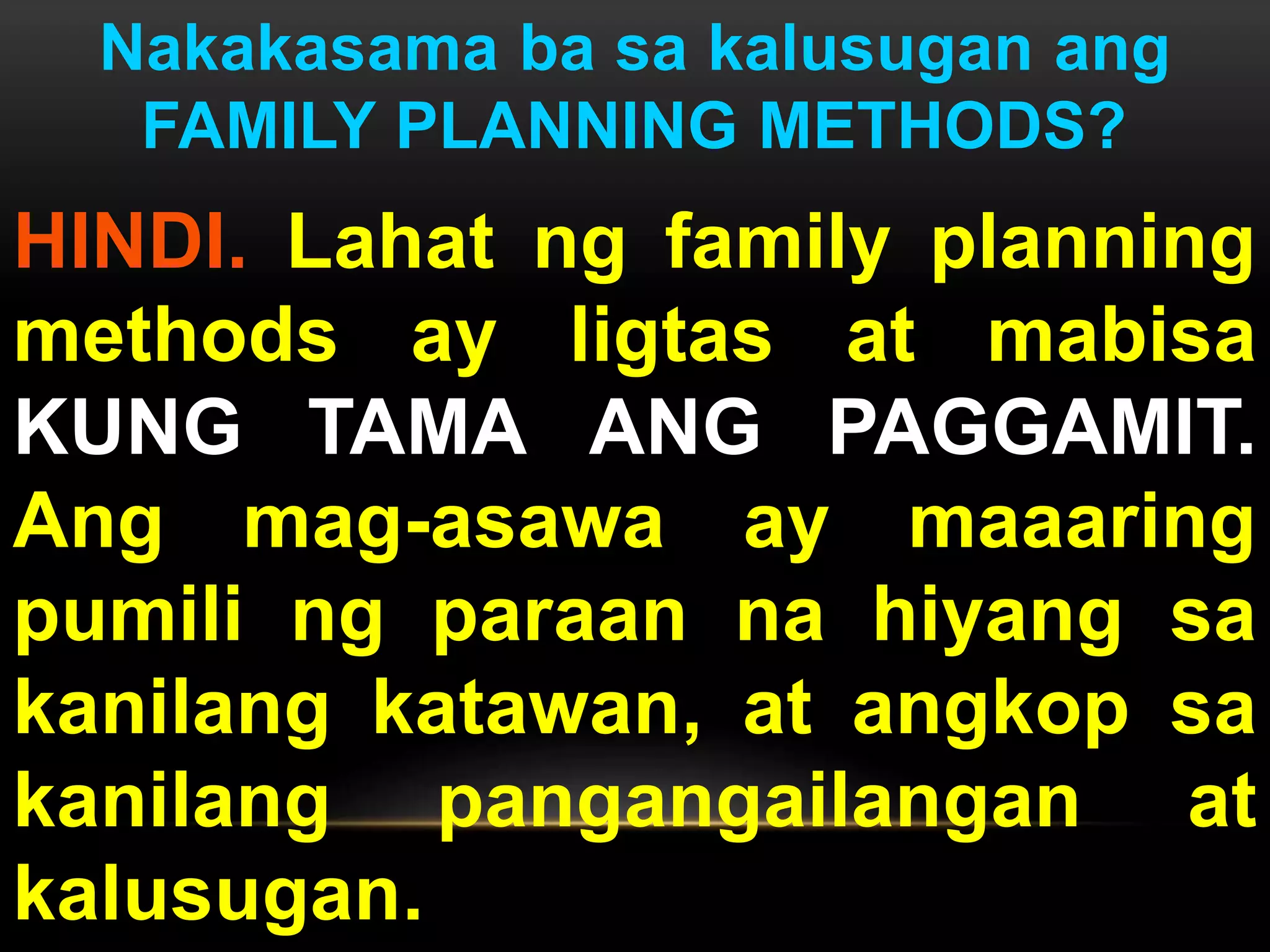 Family Planning: Pagpaplano ng Pamilya | PPTX
