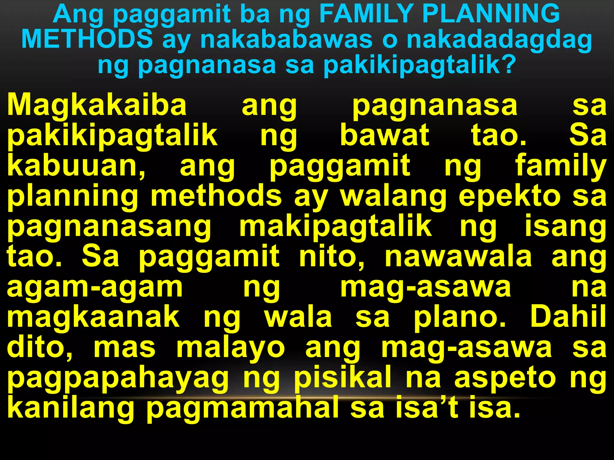 Family Planning: Pagpaplano ng Pamilya | PPTX
