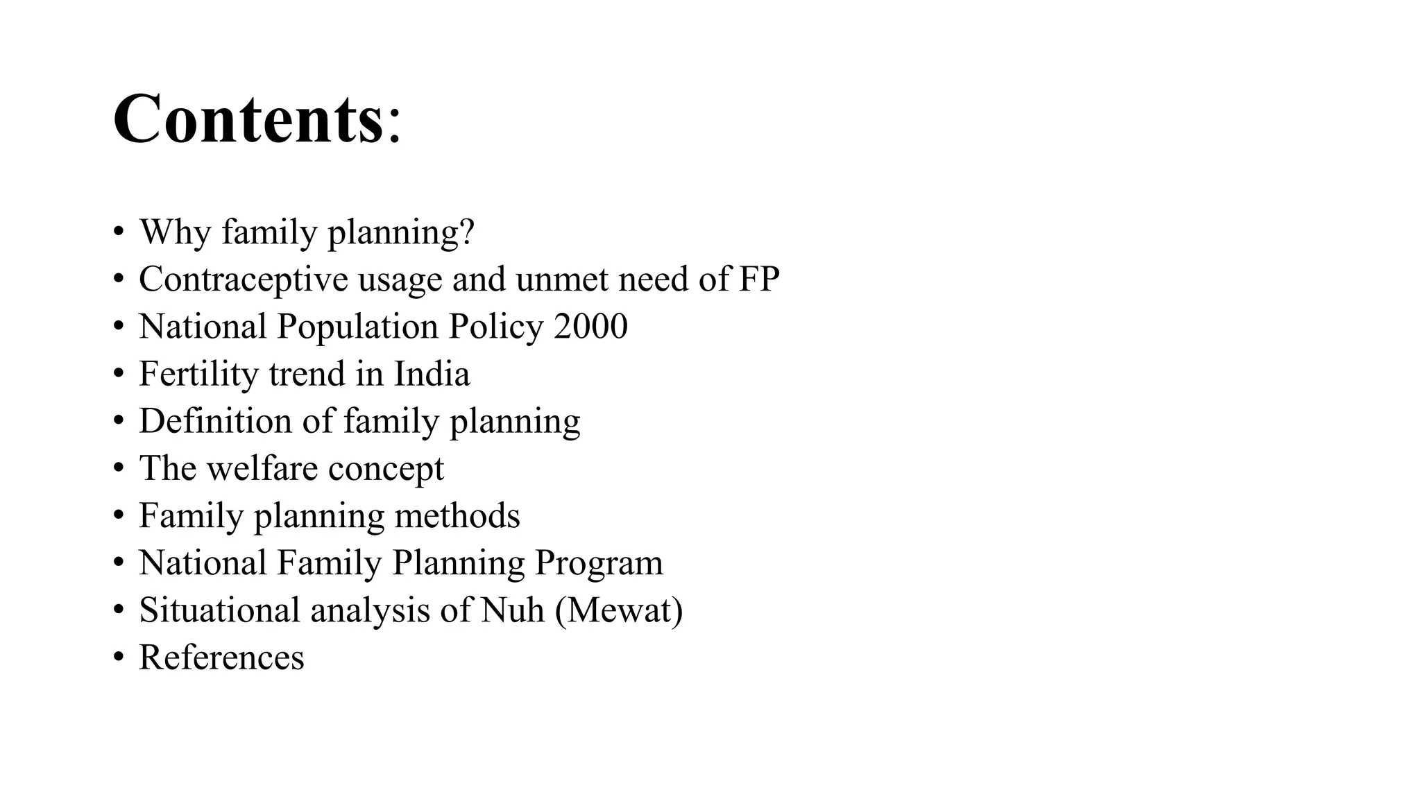 Family planning methods and modern contraceptives by Dr. Sonam Aggarwal ...