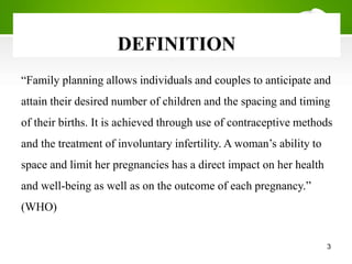 Family Planning & Public Health.pptx | Reproductive Health | Diseases ...