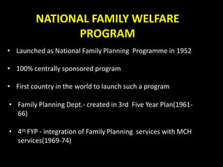 Family planning schemes in india | PPTX