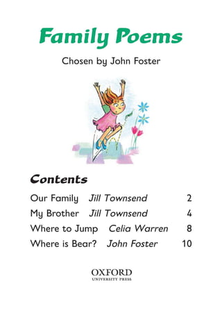 Family poems by john foster 2004 | PDF
