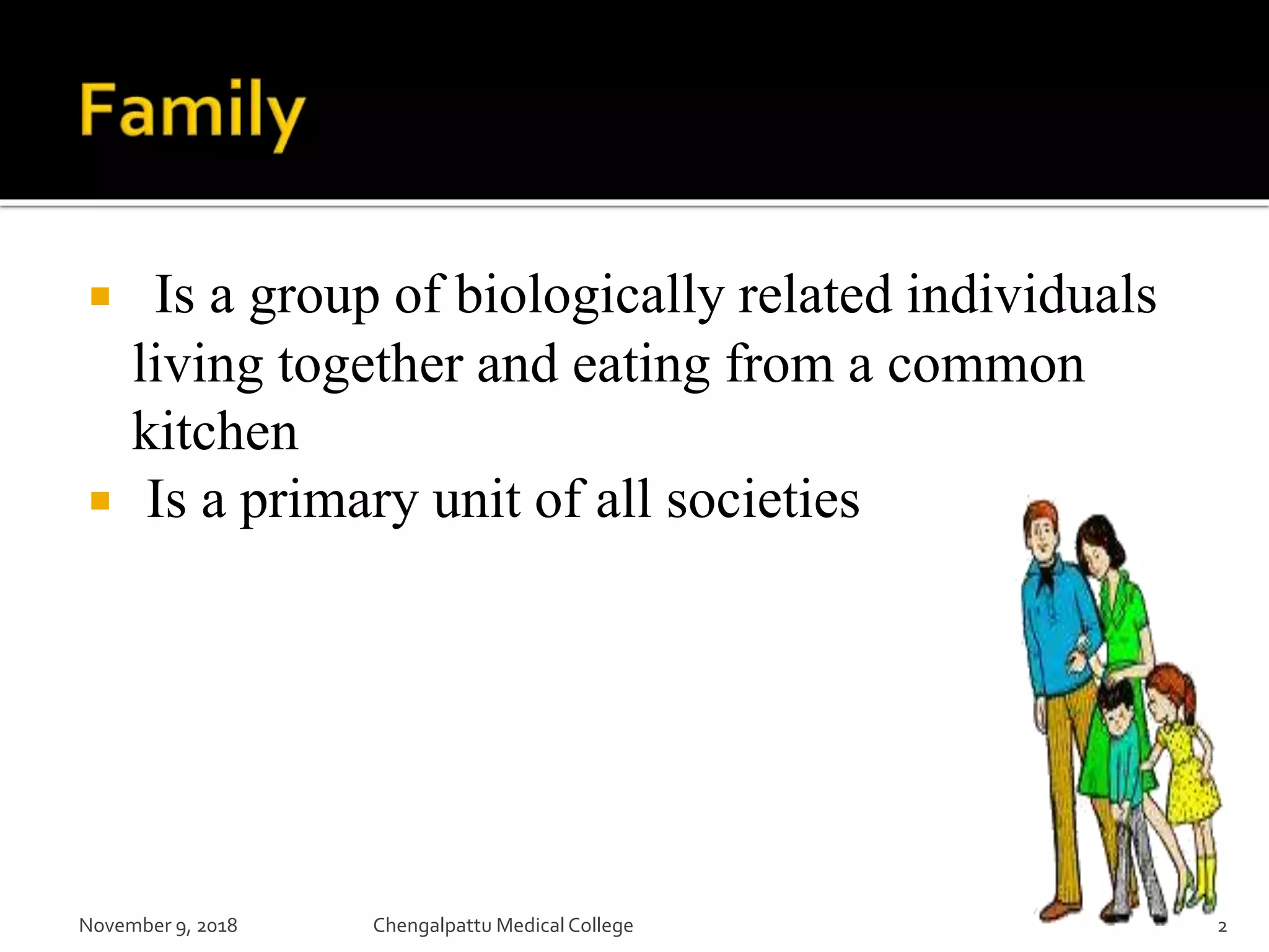 Family in Health and Disease - Dr. Sujatha Sathananthan | PPTX