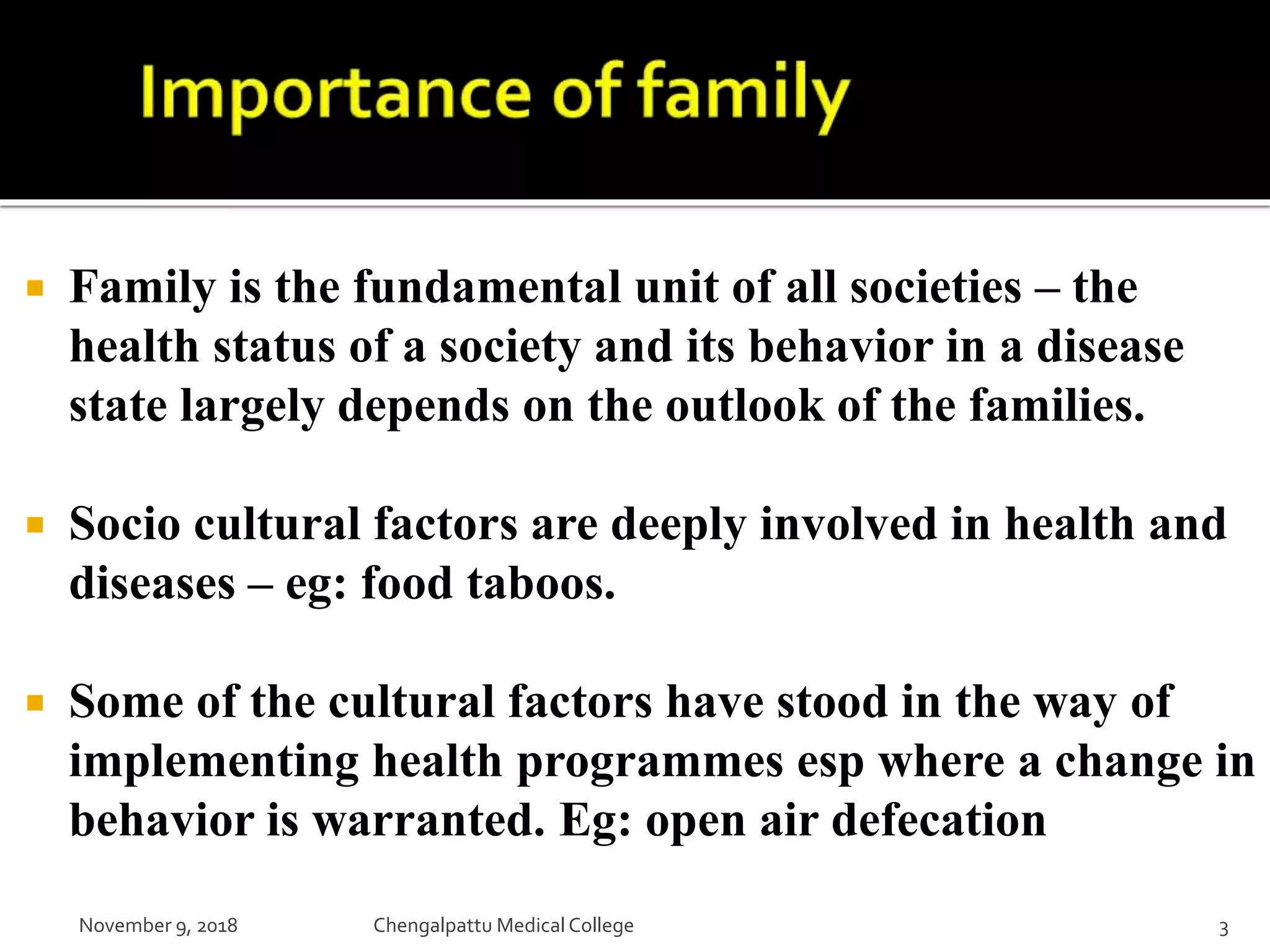 Family in Health and Disease - Dr. Sujatha Sathananthan | PPTX