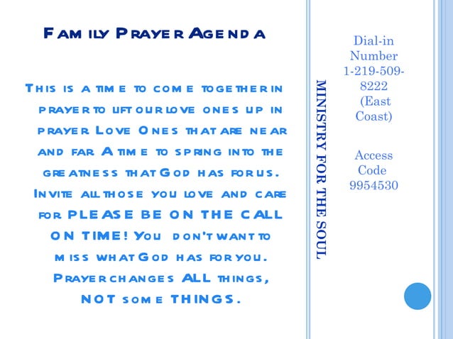 Family prayer conference call | PPT | Christianity | Religion ...