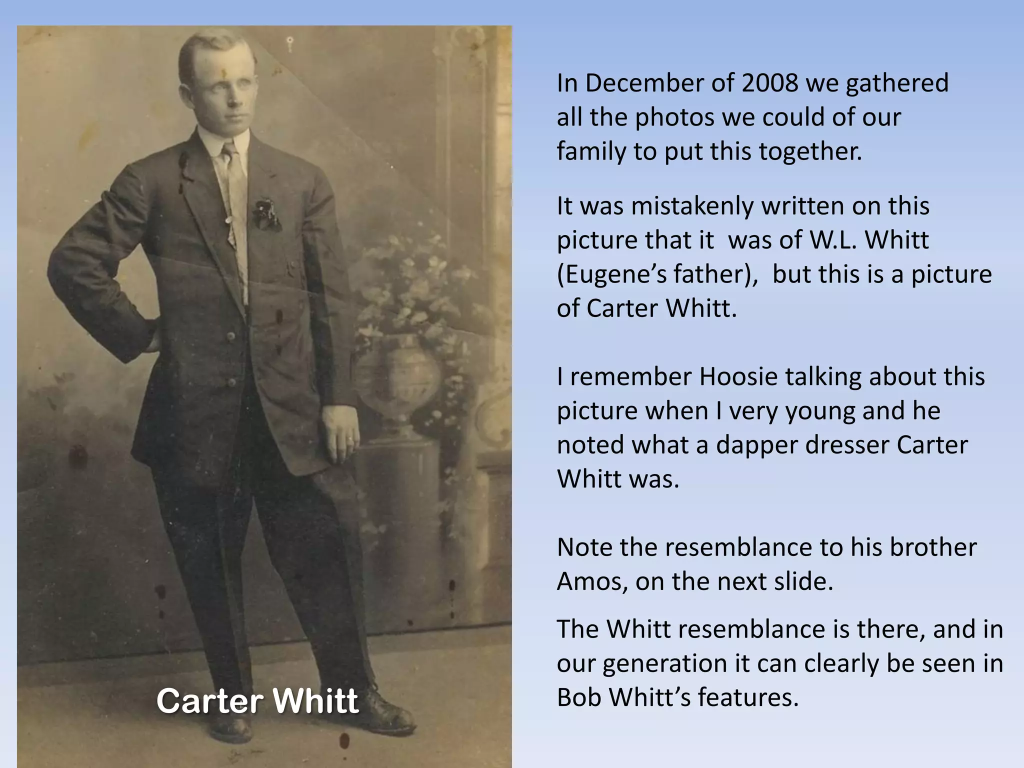 Family project of mary and eugene whitt