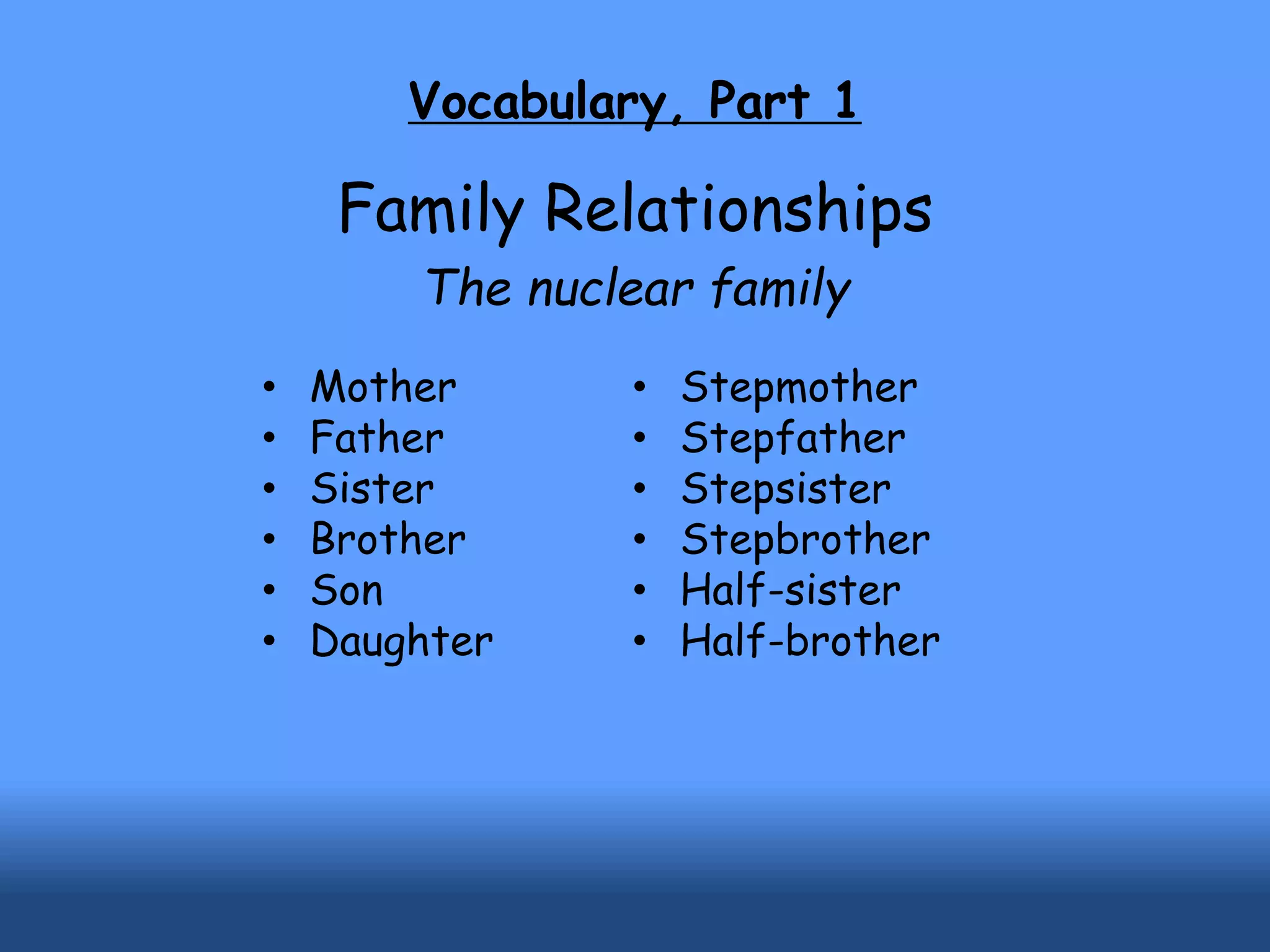 Family relationships | PPT