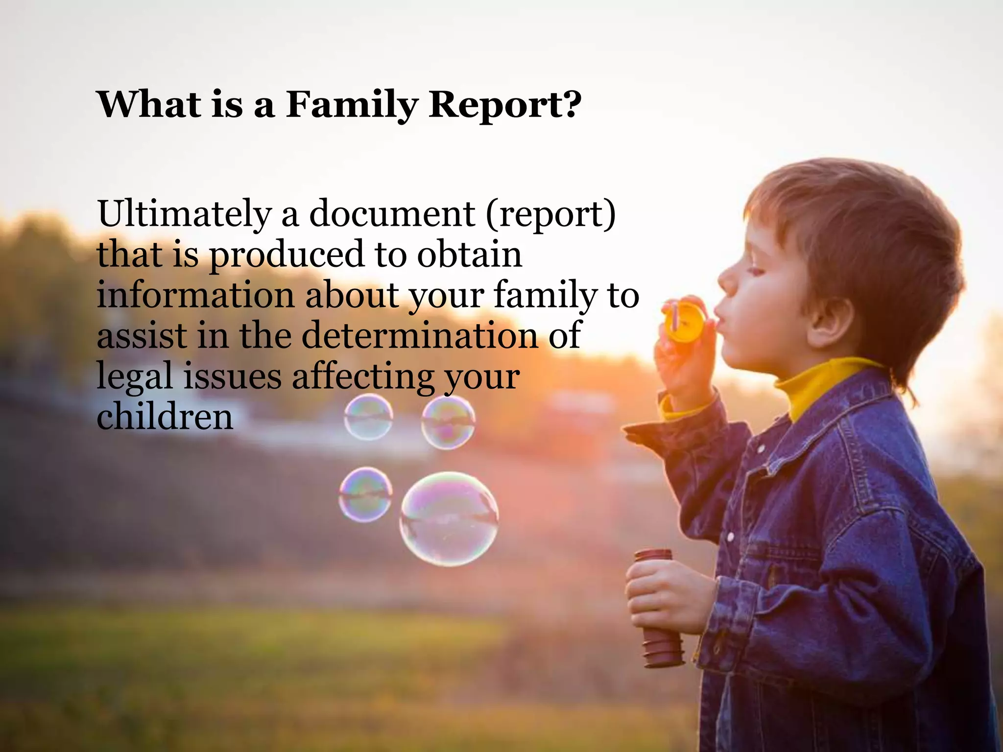 Family reports- What are they, How do you prepare and when are they ...