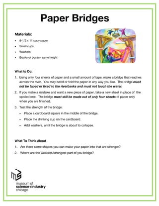 Family Science Night Activity Guide Booklet