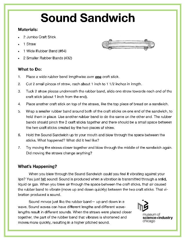 Family Science Night Activity Guide Booklet