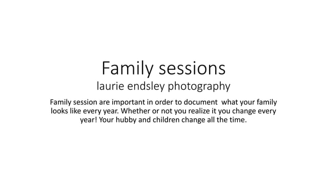 Family sessions | PDF