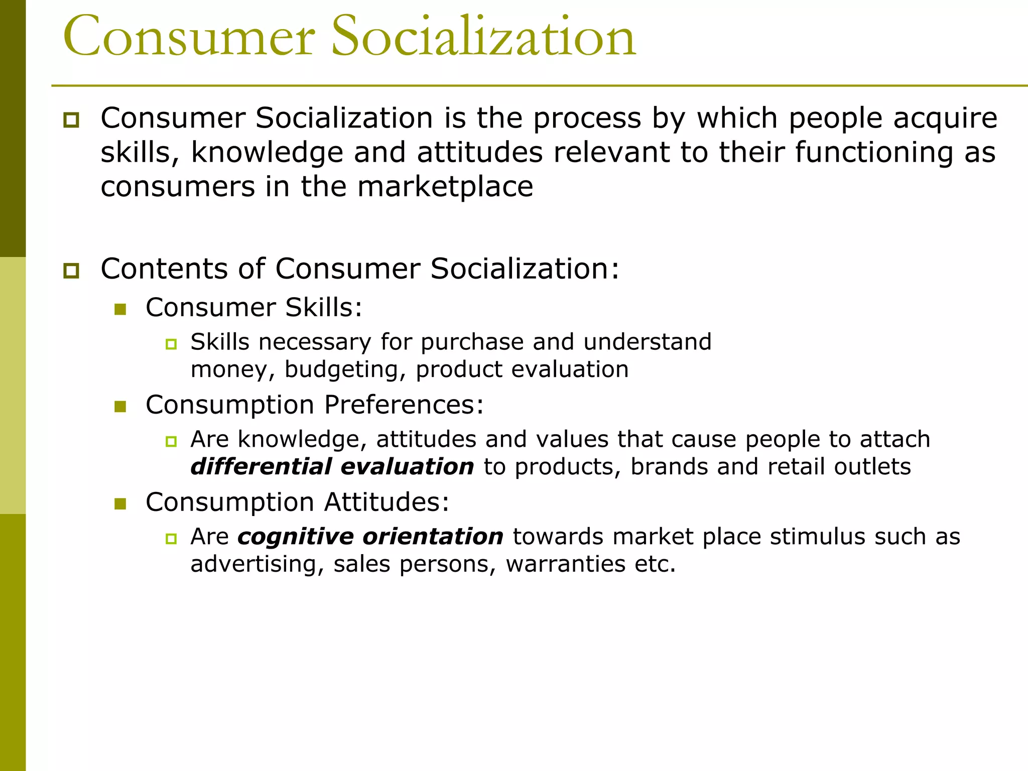 Consumer Behaviour -Family, social class & life cycle | PPTX