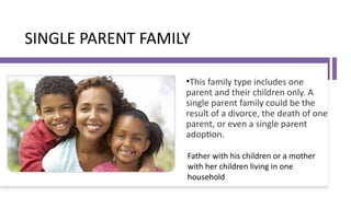 FAMILY STRUCTURES is about the understanding of one's family Tree | PPTX