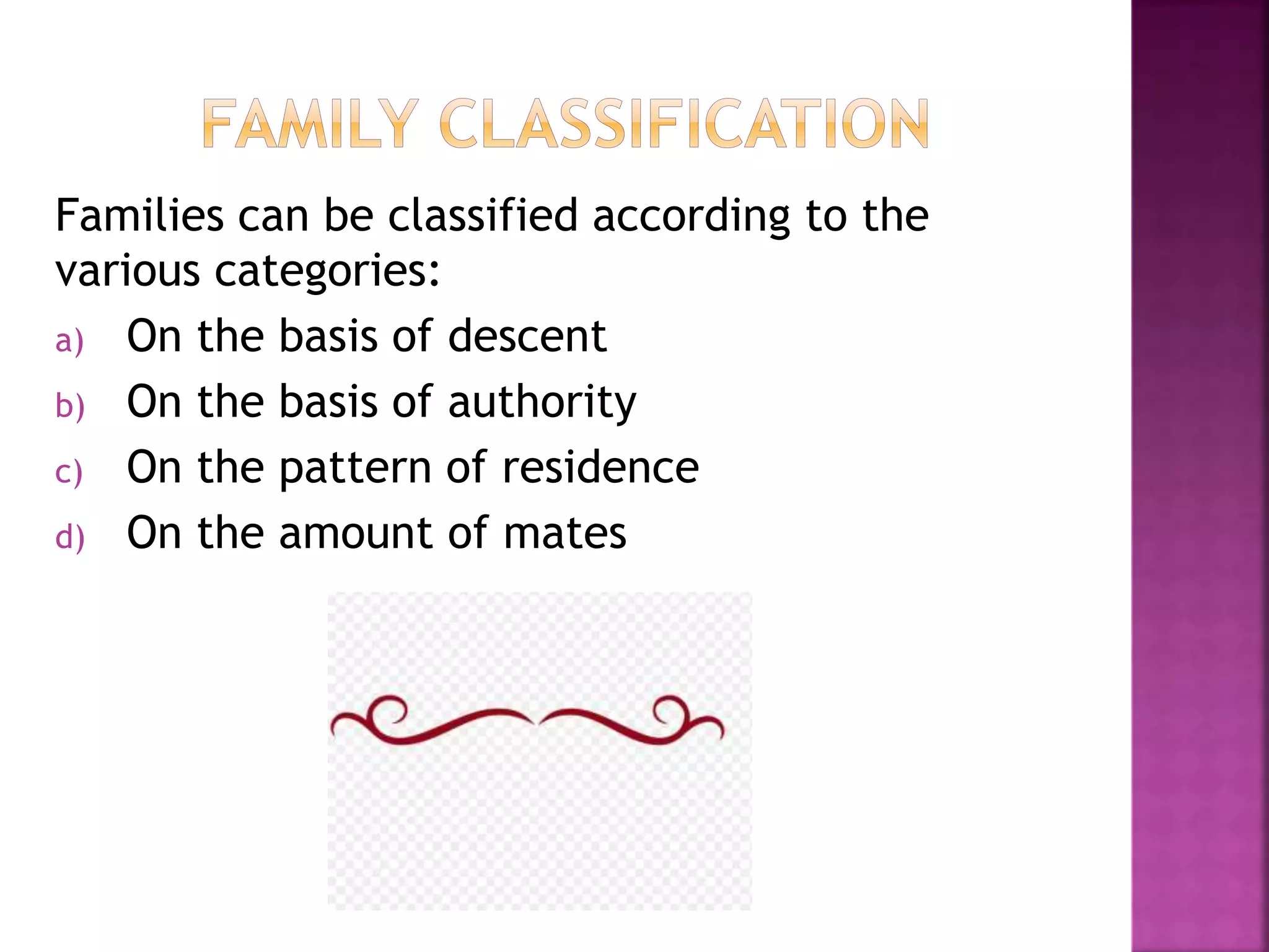 Family structures & Classification (for a Sociology Presentation) | PPTX
