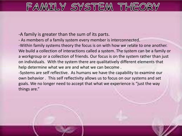 Family system | PPTX | Mental Health | Diseases and Conditions
