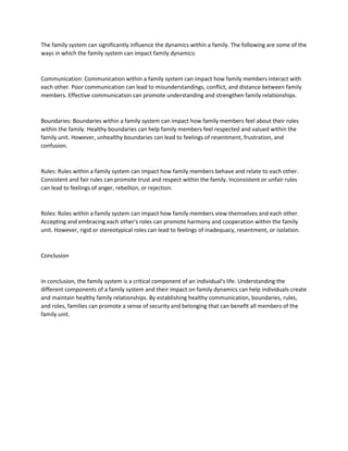 Family System | PDF | Parenting Children Aged 4-11 | Parenting