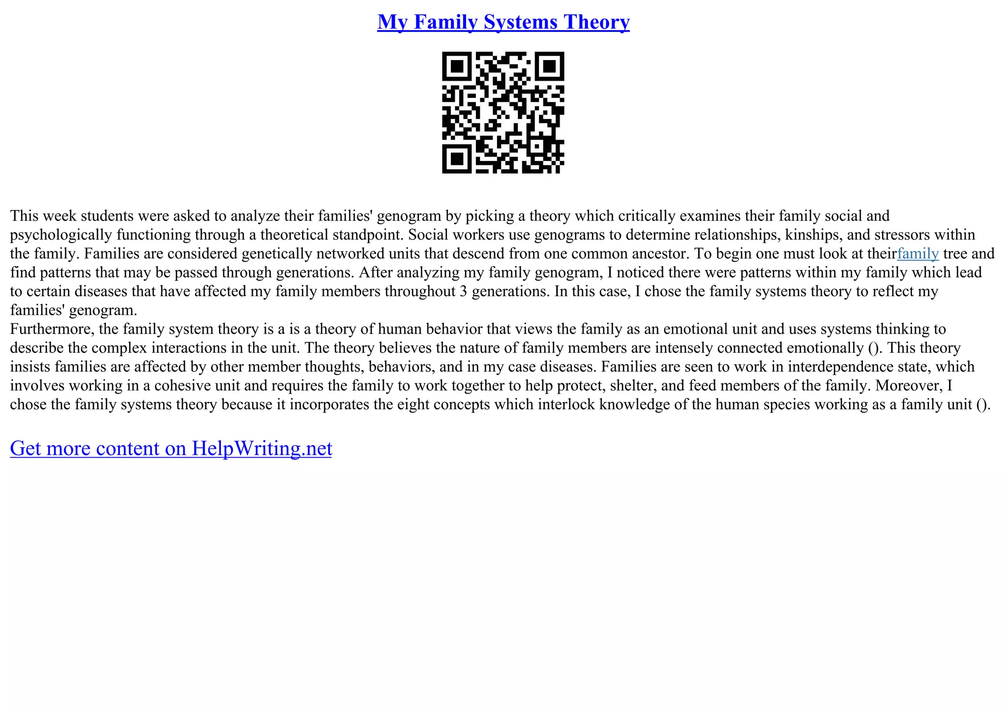 Family Systems Theory | PDF