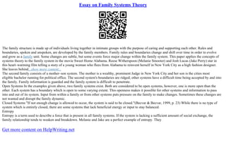 Family Systems Theory | PDF