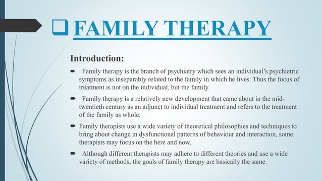 Family therapy | PPT