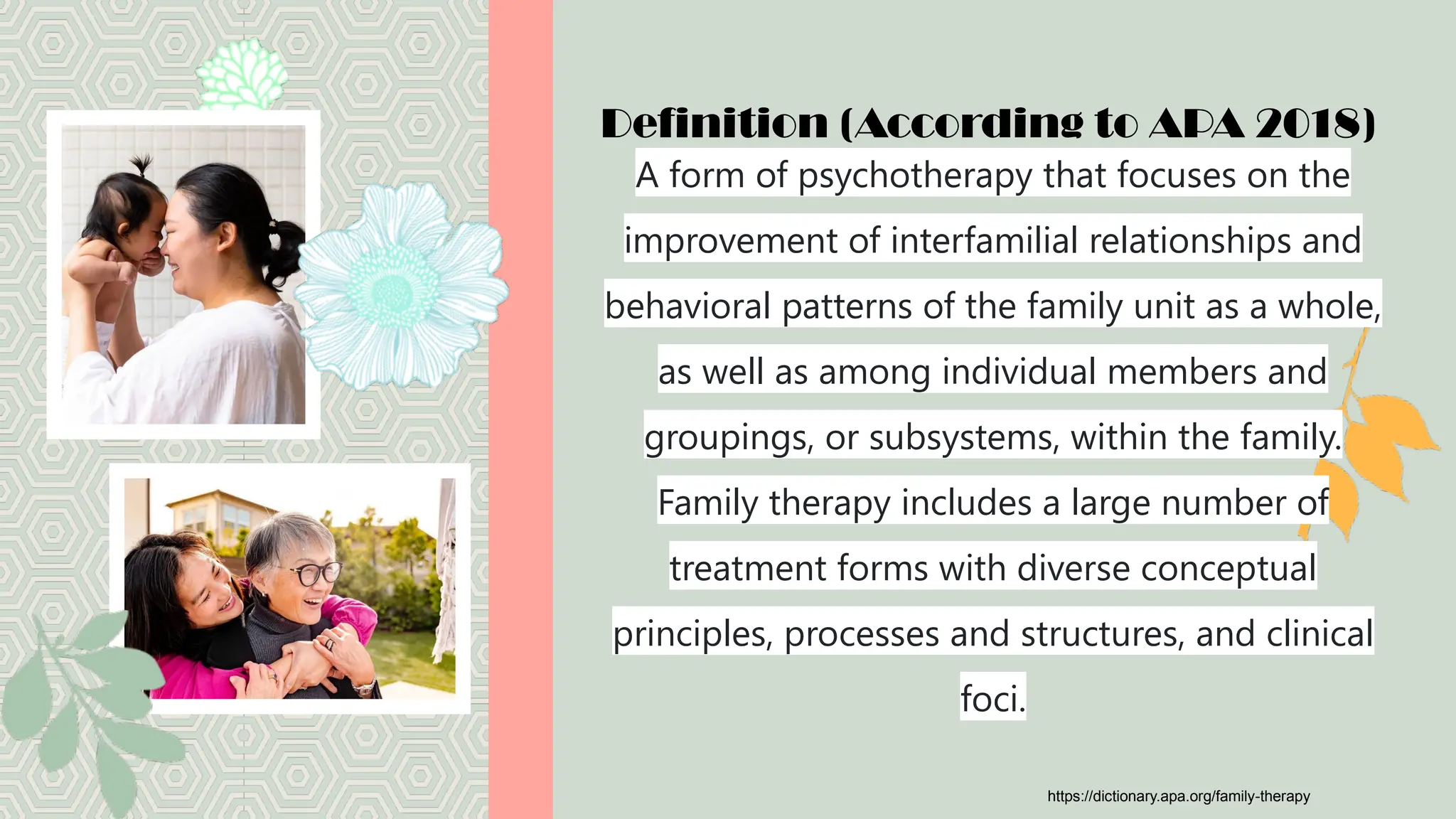 Unit 3. Family Therapy: Definition, principles, methods of counselling ...