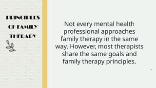 Unit 3. Family Therapy: Definition, principles, methods of counselling ...