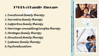 Unit 3. Family Therapy: Definition, principles, methods of counselling ...