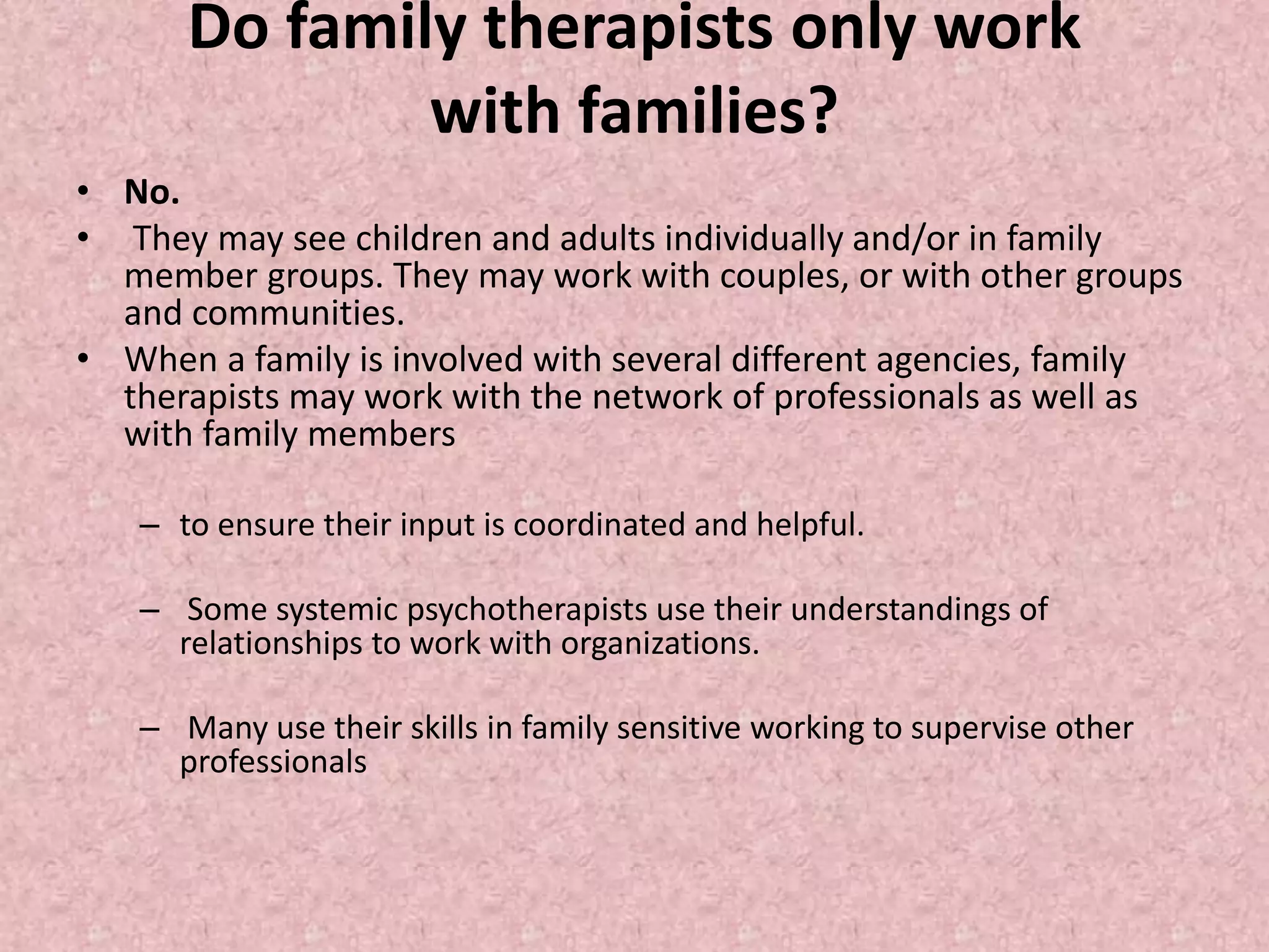 Family therapy ppt | PPTX