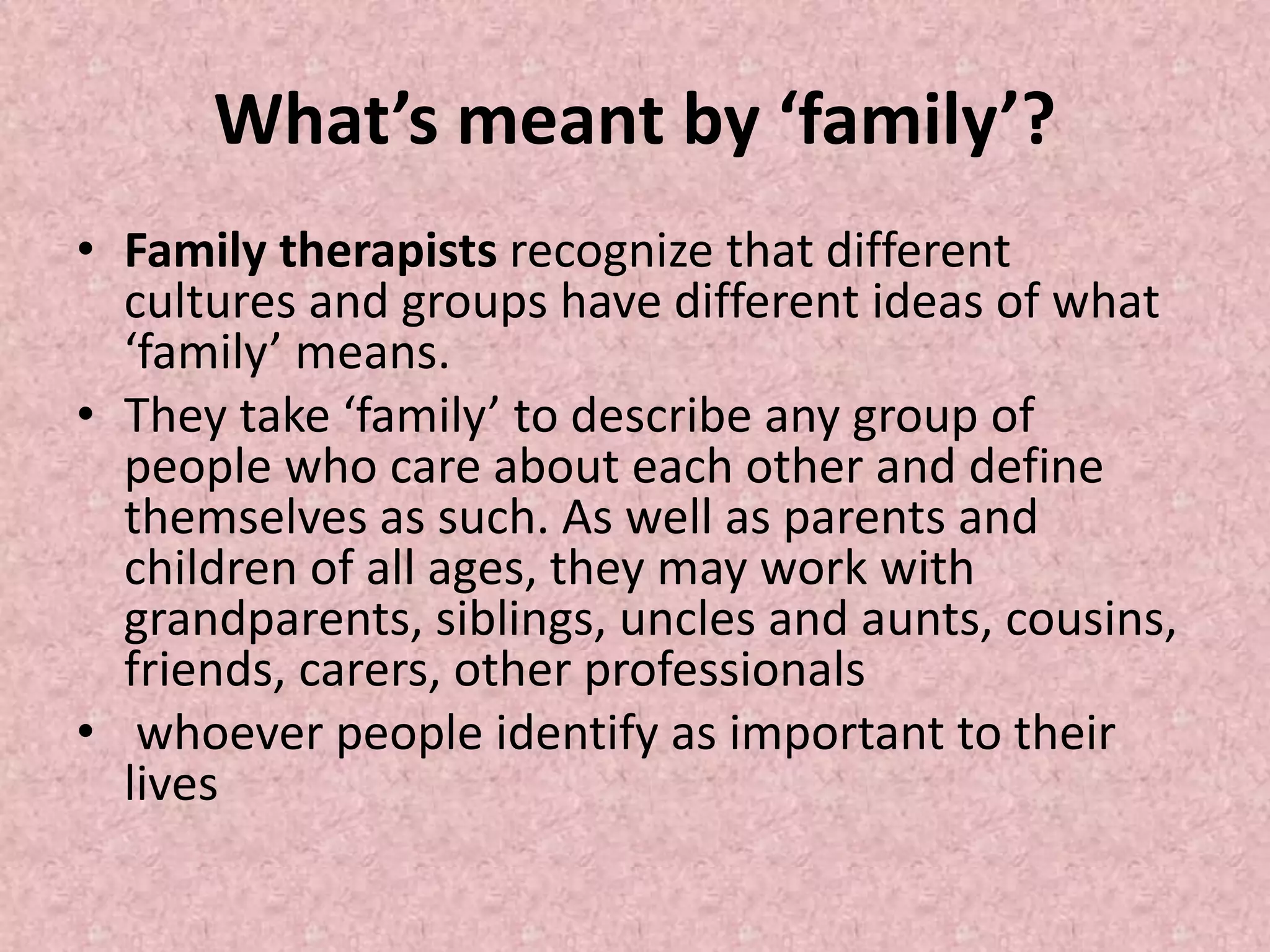 Family therapy ppt | PPTX