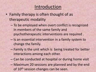 Family therapy ppt | PPTX