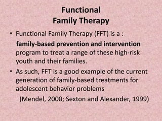 Family therapy ppt | PPTX