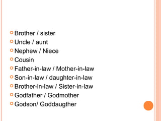 Godfather Family Tree