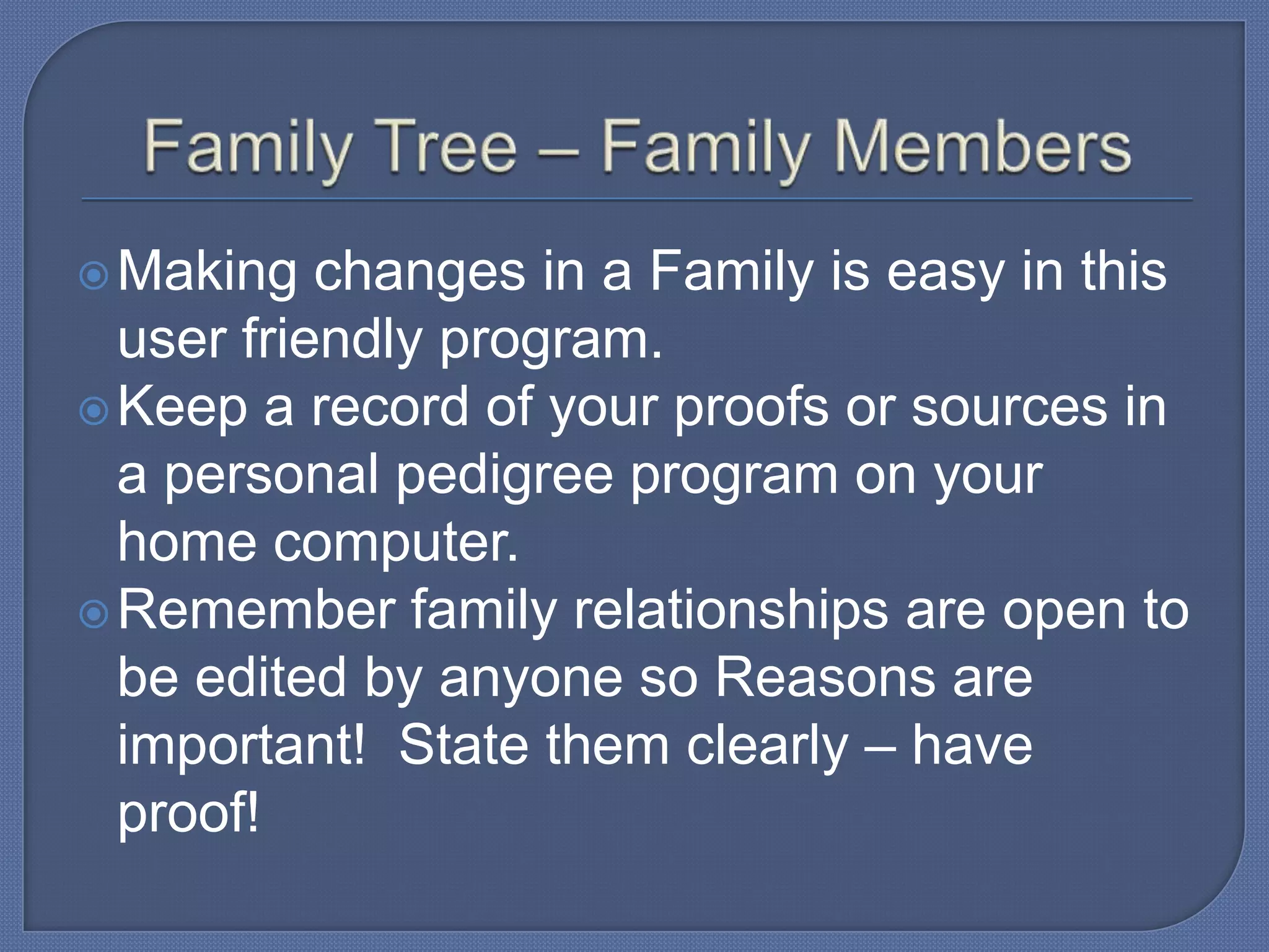 Family tree 3 family members | PPT