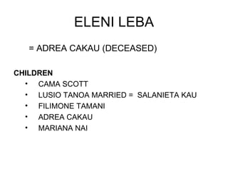 Family Tree Filimone Tamanikaiketei | PPT