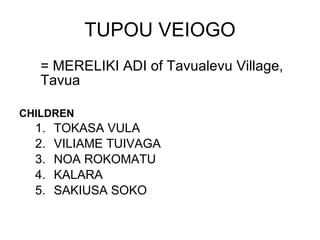 Family Tree Mereleba Tuivaga | PPT